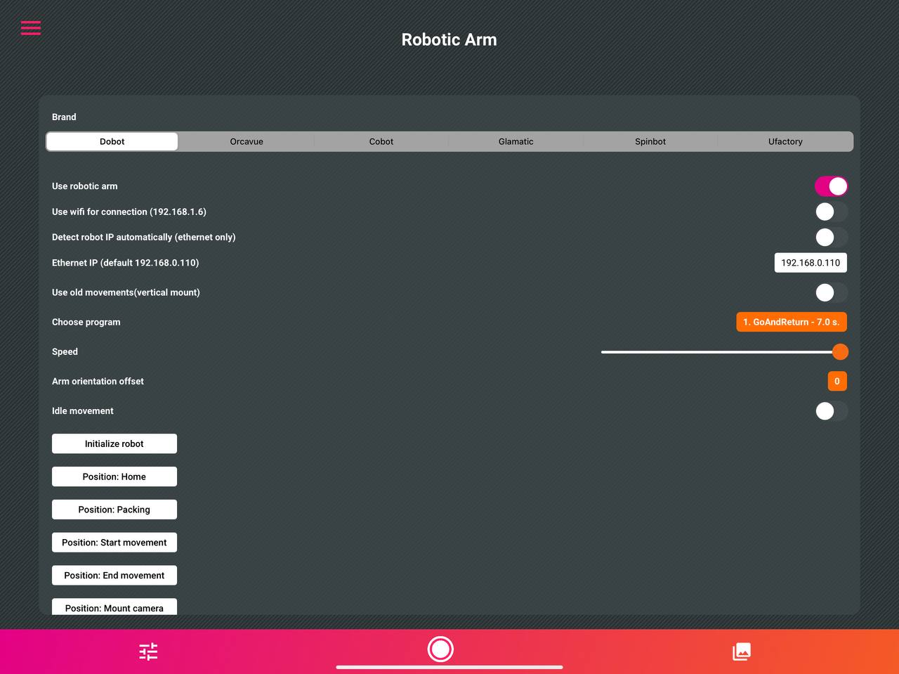 How to connect to your Dobot Nova 5 Robot Arm to the GlambotApp - GlambotApp